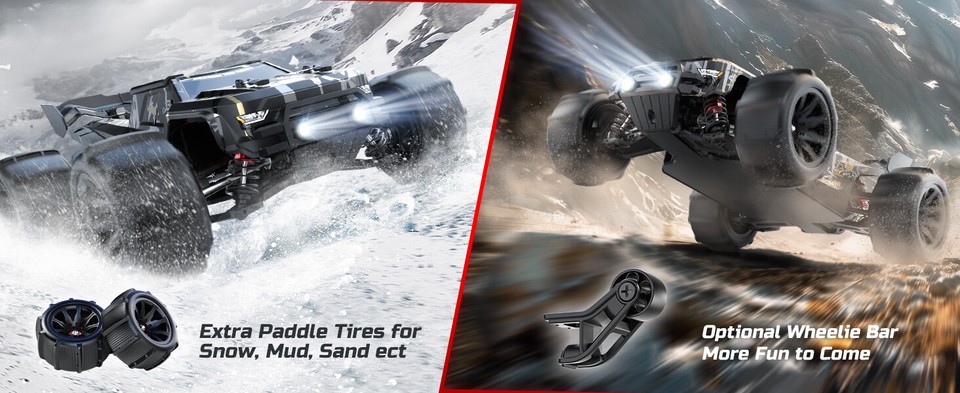 DEERC 14210 1:14 Brushless RC Car Max 50+ MPH Offroad High Speed ...