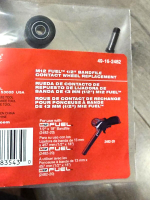 Milwaukee Replacement Contact Wheel & Screw for 2482-20 Bandfile #49-16 ...