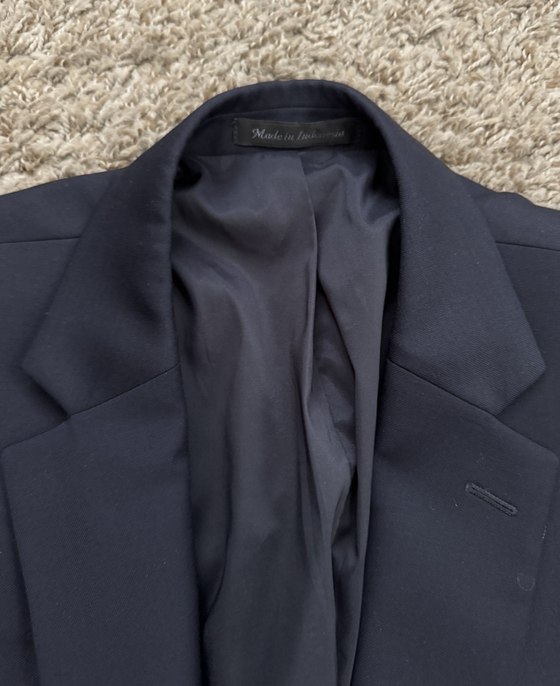 Ralph Lauren Blazer Suit Jacket Men's 46S Short Gold Button Dark Navy ...