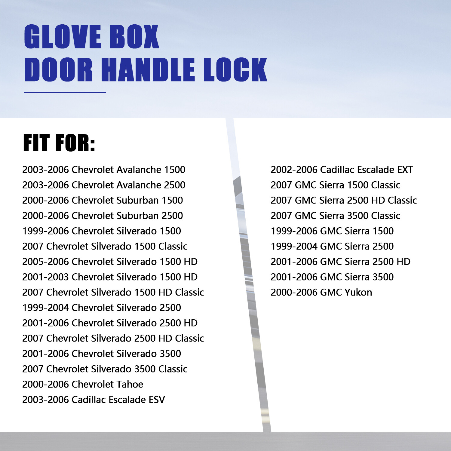 Glove Box Door Handle Lock for Chevrolet Cadillac ESV EXT GMC Sierra ...