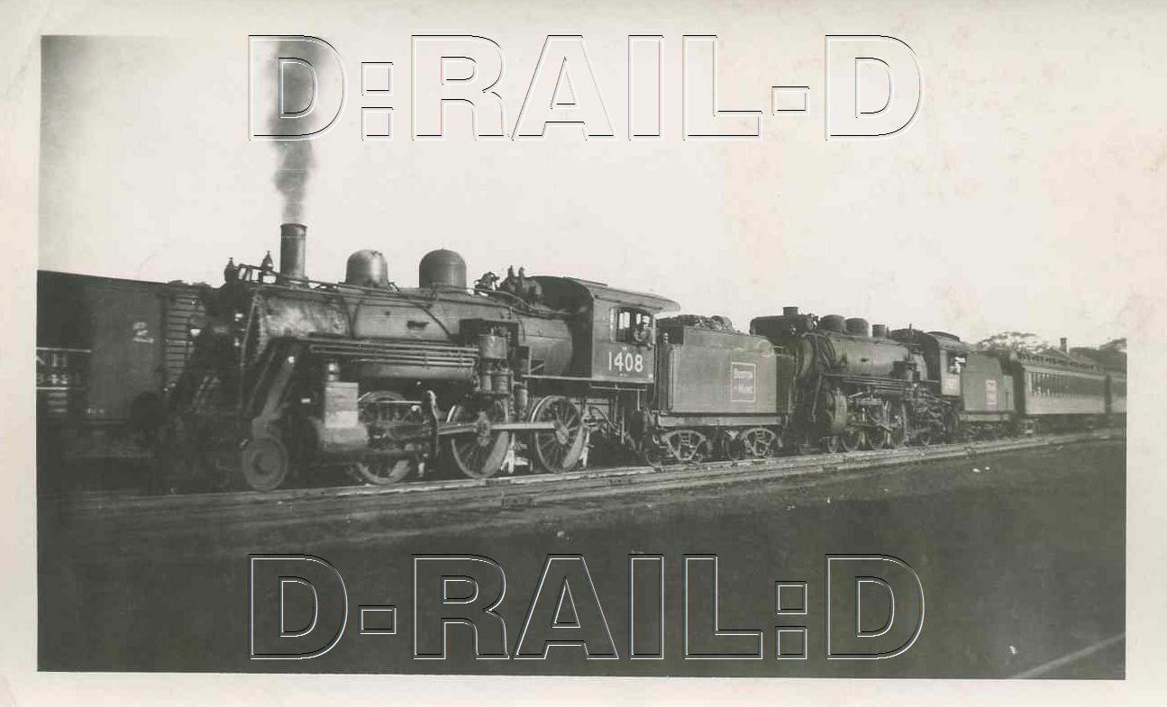 9A288 RP 1930s/40s BOSTON MAINE RAILROAD 2-6-0 LOCO #1408 | eBay