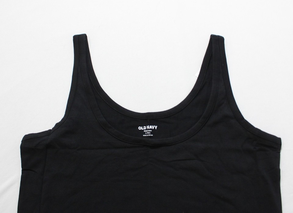 Old Navy Women's Tall Fluid Jersey Scoop Neck Tank Top JK5 Black Jack ...