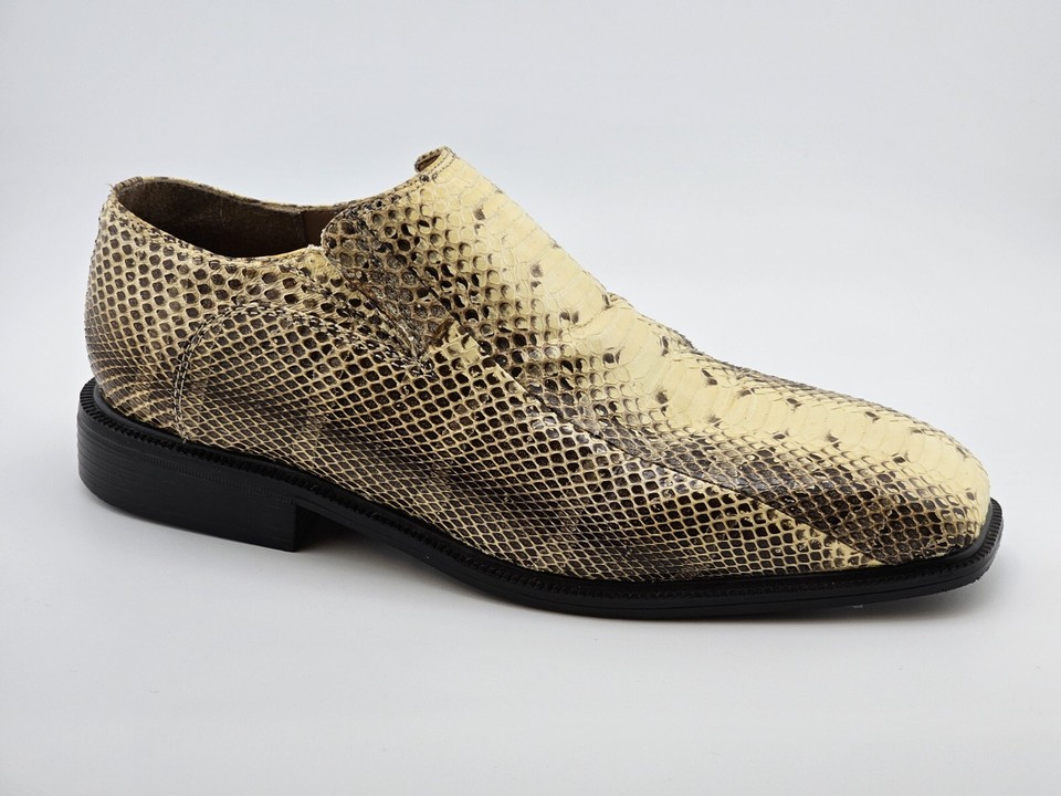 Genuine Python Snake Skin Shoes Giorgio Brutini Slip-On Dress Loafers ...