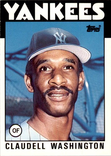 1986 Topps Traded Claudell Washington Baseball Cards #122T | eBay