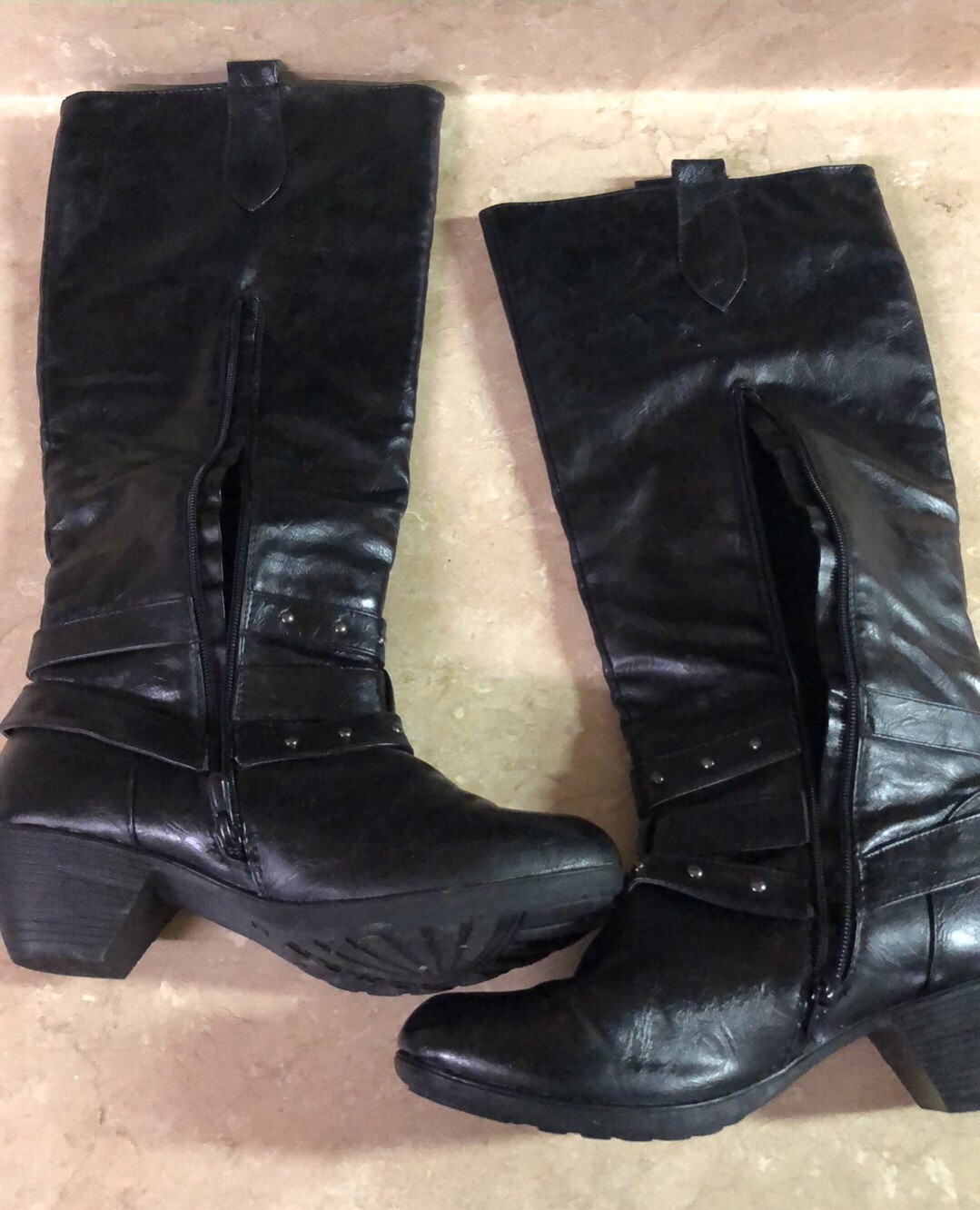 Marbella Womens Daytona Boots - Buckle - Zipper - Size: 9.5 - Black | eBay