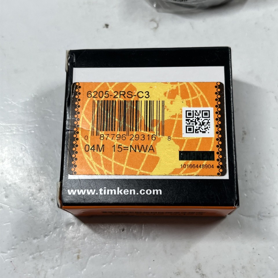 TIMKEN 6205 2RS C3 Deep Groove Ball Bearing, Rubber Sealed 25x52x15mm ...