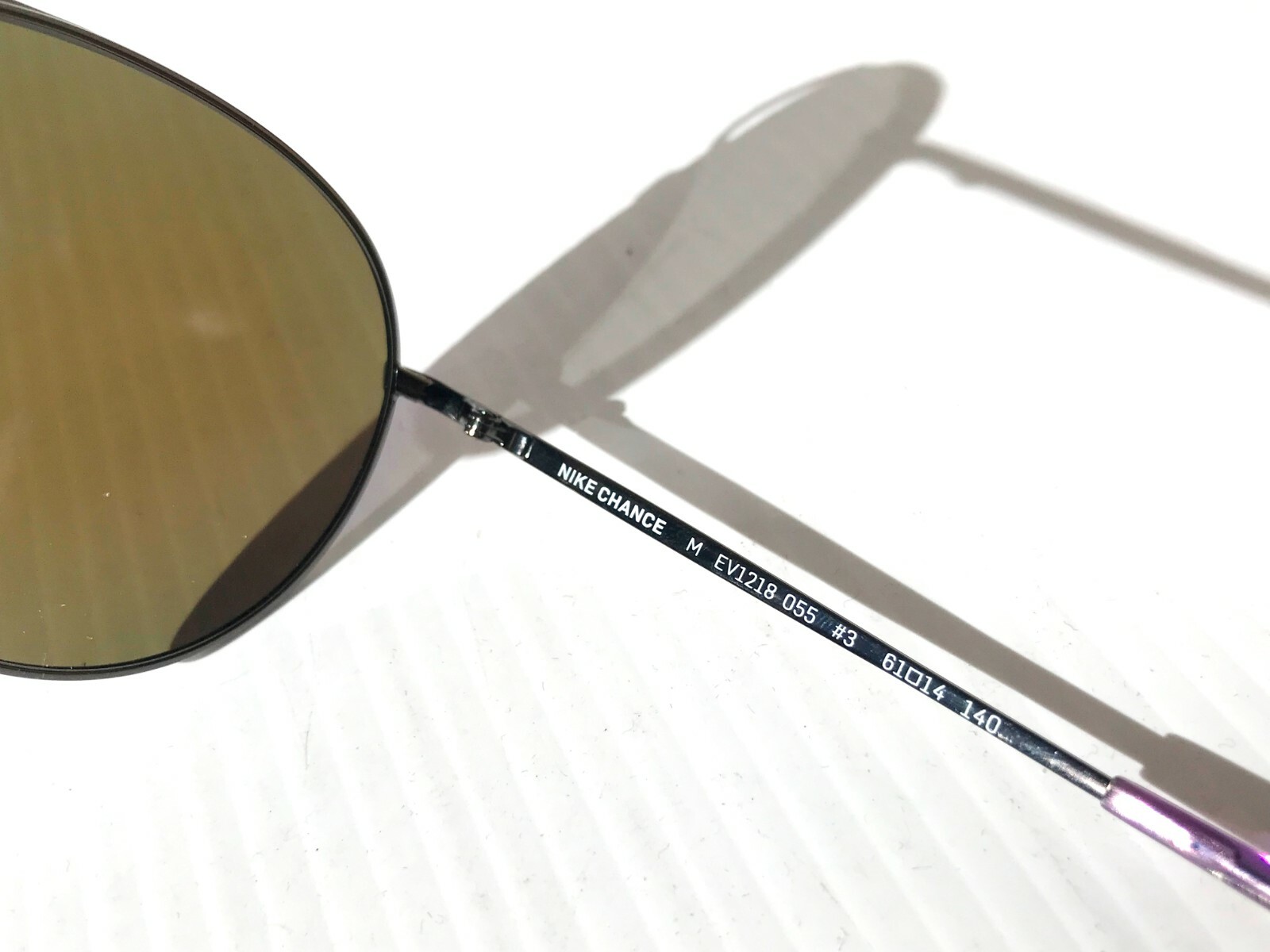 NEW NIKE Chance Gunmetal Chrome 61mm Aviator Blue Mirrored Sunglass ...