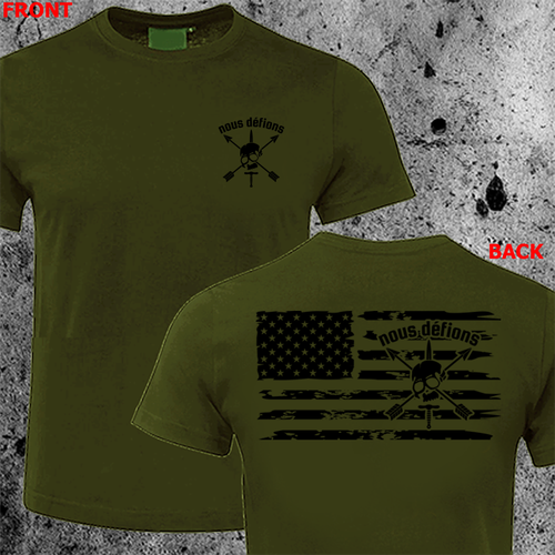 Nous Defions We Defy Special Forces U.S. Army Elite Troops USA Flag T ...
