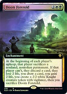 Doom Foretold (Extended Art) FOIL Throne of Eldraine NM CARD ABUGames ...