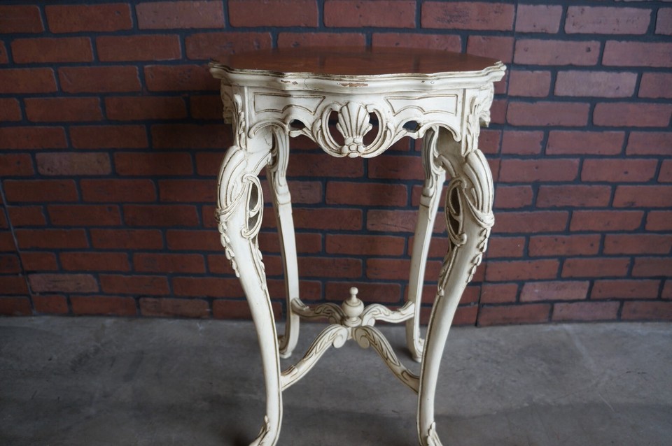Antique French End Table ~ Chairside Table ~ Shabby Chic End Table | eBay