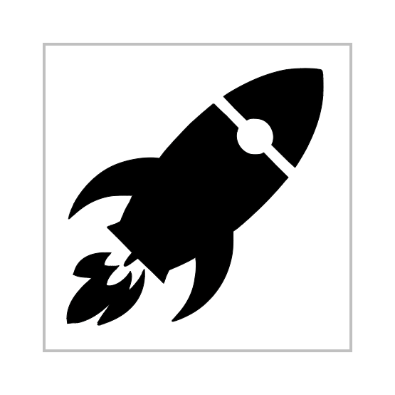 Rocket Stencil 4 Inch Space Ship Flying Child Toy Miniature Design ...