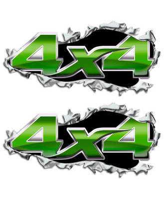 Ripped Metal Truck Decal - Torn 4x4 Sticker Green Hulk | eBay