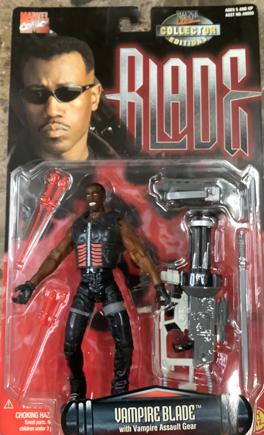 1997 Blade Vampire Blade W/ Vampire Assault Gear Toy Biz Marvel Action ...