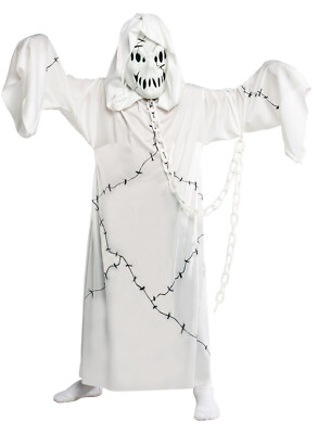 Cool Ghoul Ghost Spirit Boys Girls Halloween Fancy Dress Costume Outfit ...