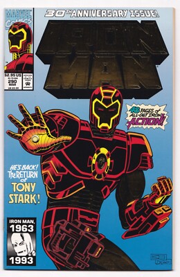 Iron Man (1968 1st Series) #290 March 1993 Tan pages Boarded Sleeved ...