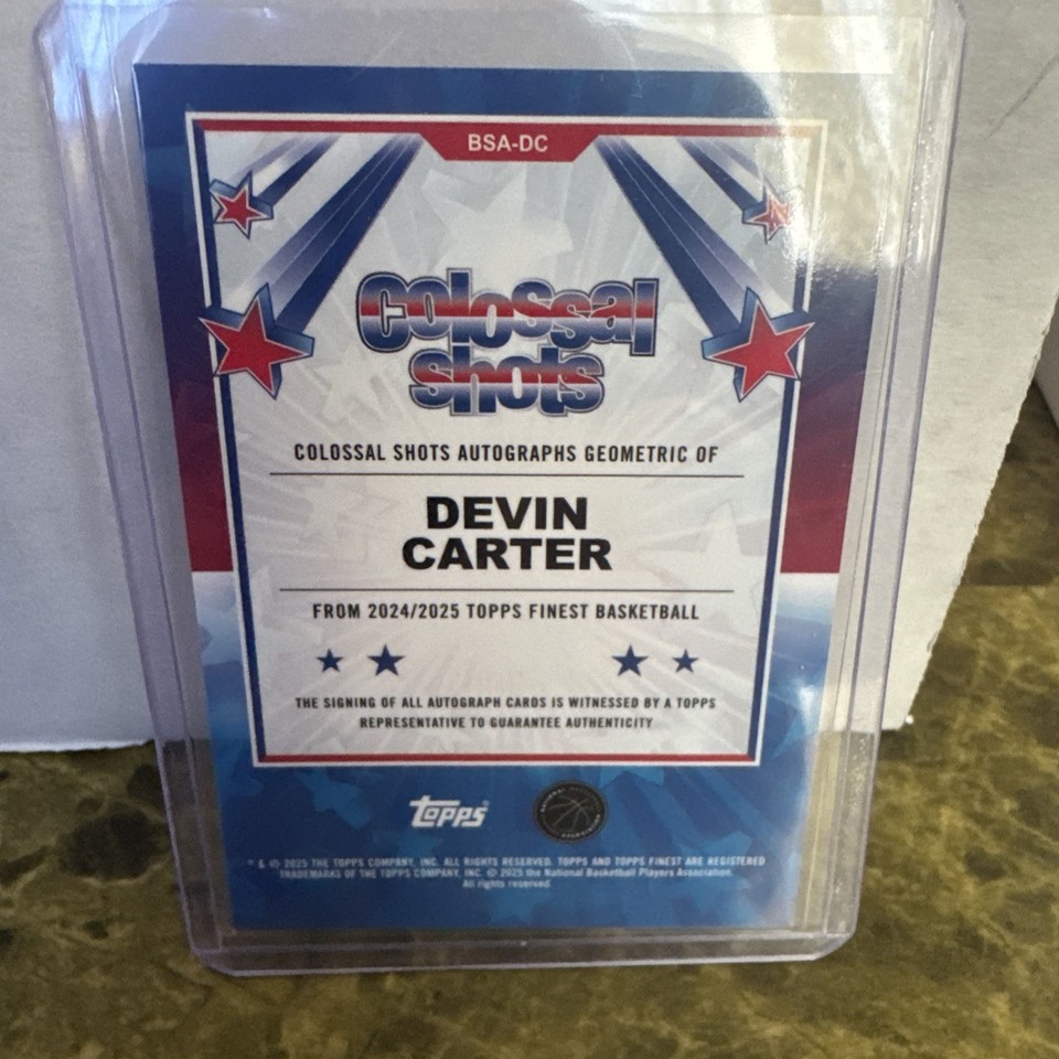 2024 Finest Devin Carter Colossal Shots Auto Geometric Refractor | eBay
