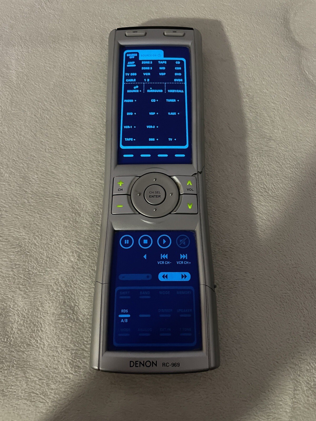 Denon RC-969 Touch Screen Remote for AVR-3805 Amp Damage! See Pictures ...