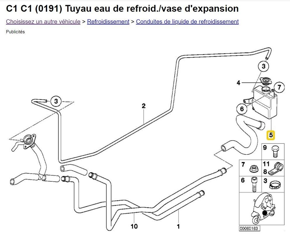 Tank Expansion Water Of Cooling Of BMW C1 125 And 200 | eBay Australia