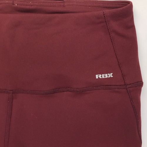 RBX Live Life Active Reebok Leggings Woman’s Small Burgundy Silver Logo ...