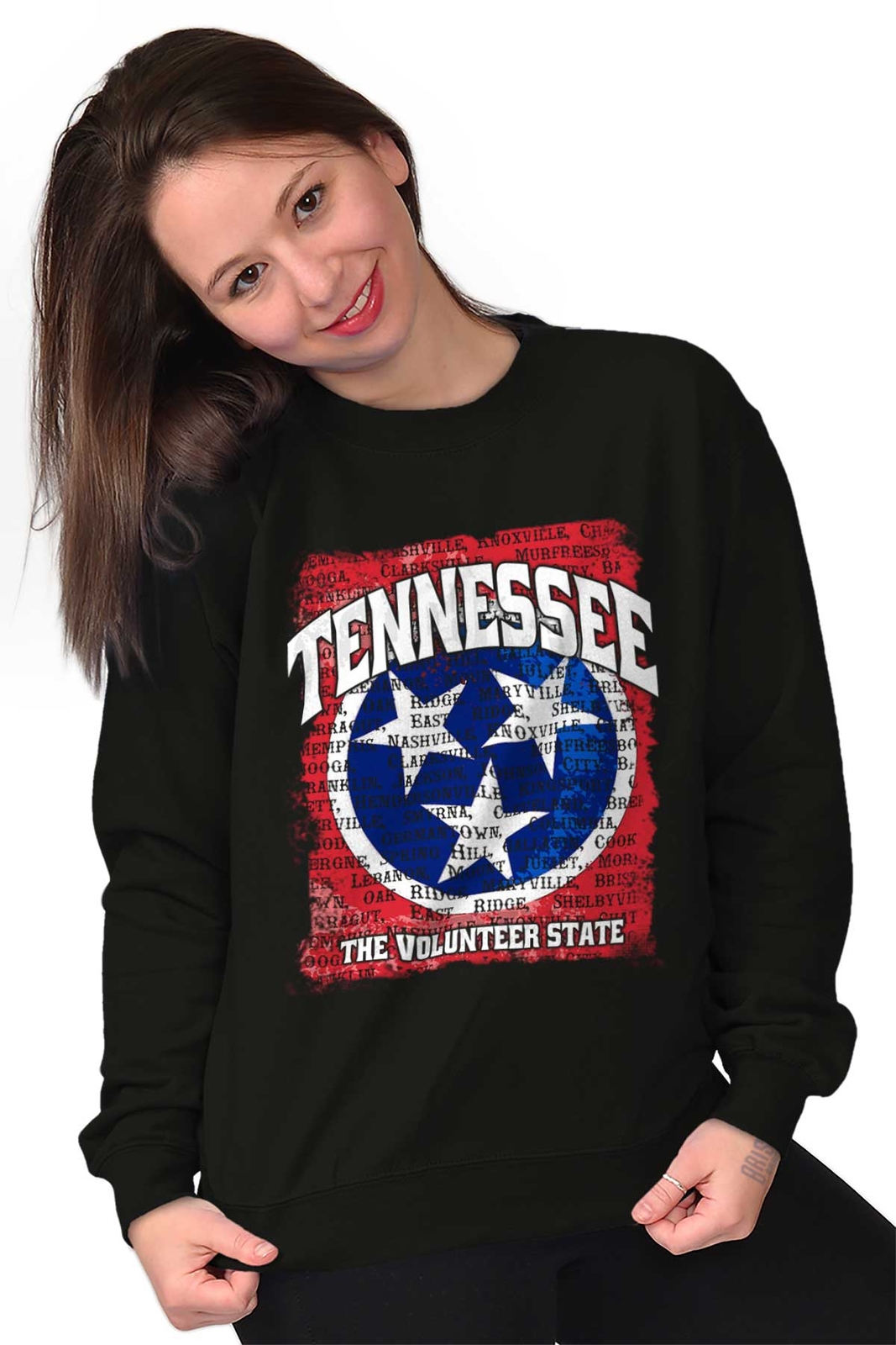 Tennessee Volunteer State Flag Vintage Gift Womens or Mens Crewneck ...