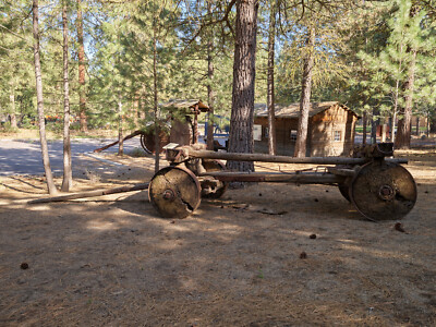 Wooden wheel logging wagon, Chiloquin, OregonVintage Old Photo 8.5x11 ...