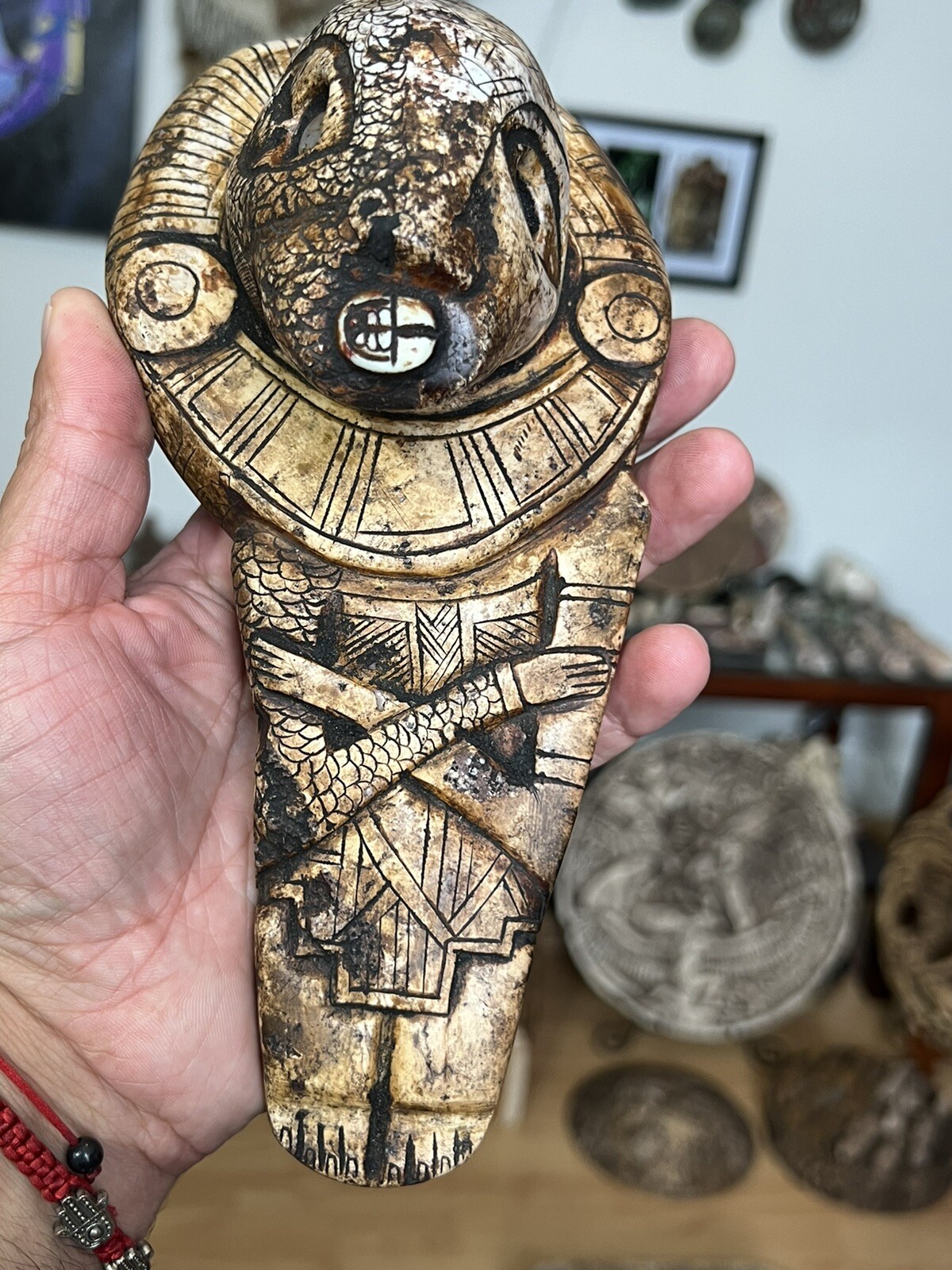 Ojuelos de Jalisco Alien Carved Stone.Authentic Aztlan Artifact, DNA ...
