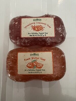 Bath & Body Works Vintage Strawberry Lemonade & Peach Nectar Bar Soap 4.5oz | eBay