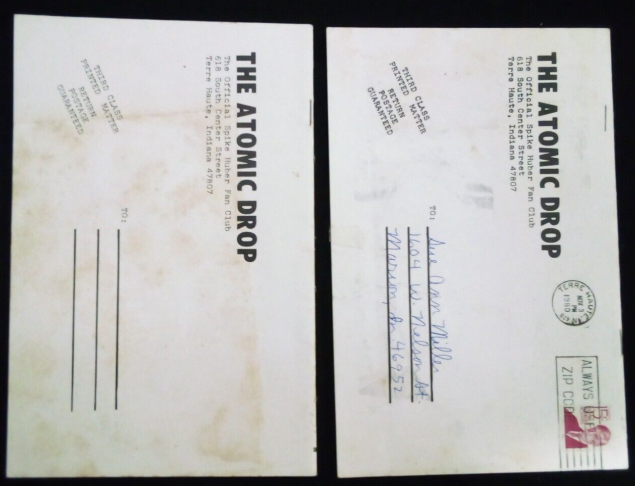 2 VTG 1980 ATOMIC DROP SPIKE HUBER FAN CLUB MAGAZINES WRESTLING WWE WWF ...