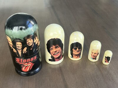 Rolling Stones Nesting Dolls, Mick Ronnie Charlie Keith, Russian ...