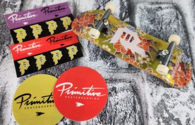 ULTRA RARE TECH DECK Primitive Skateboarding Rodriguez Gold Foil Floral ...