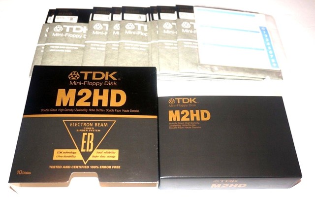 Sealed TDK M2HD Double Sided High Density 5.25" floppy 10 pack Blank ...