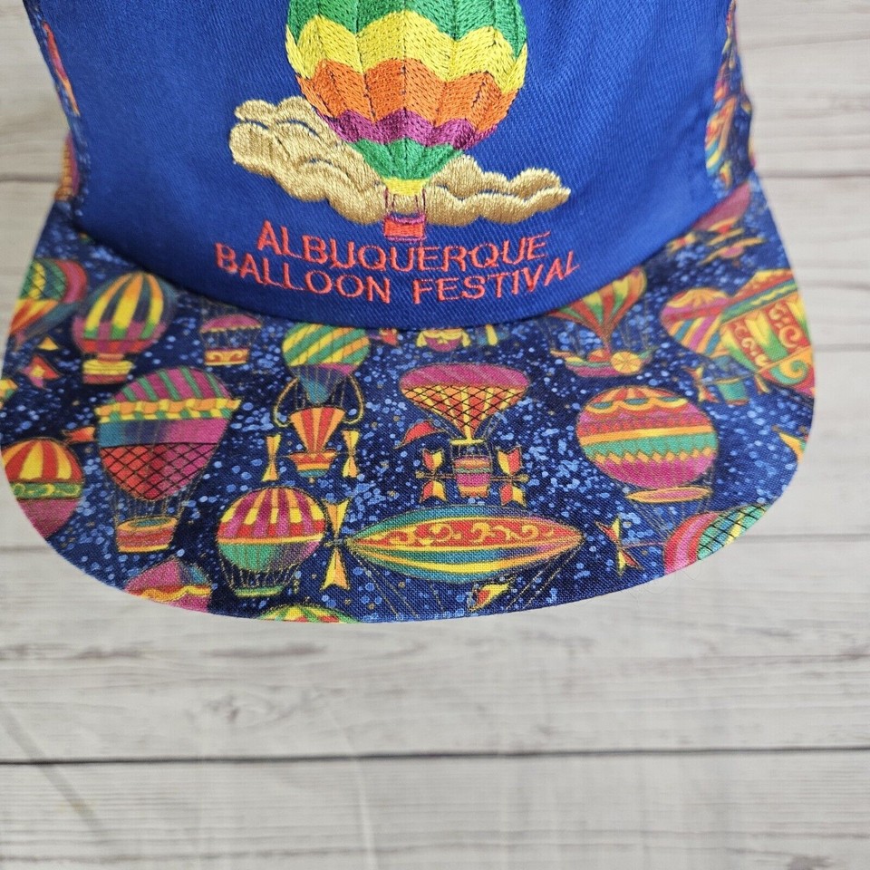 Vtg Albuquerque Balloon Festival Cap Hat Strapback Impressions All Over ...