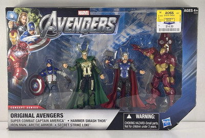 Marvel Universe Original Avengers Action Figure Set Concept Series 4 ...