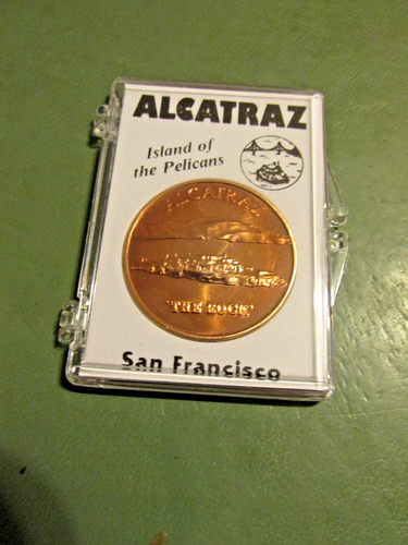 ALCATRAZ "THE ROCK" METAL TOKEN IN HARD PLASTIC DISPLAY CASE | eBay