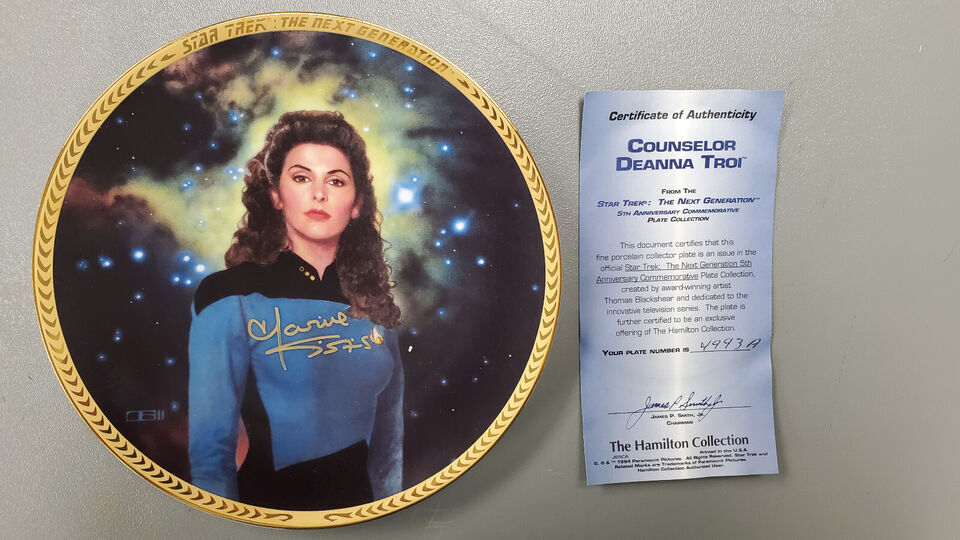Star Trek:TNG Next Gen 5th Anniv Hamilton Plate Set- Autographed- Your ...