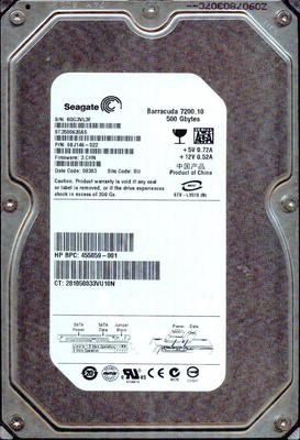 ST3500630AS P/N: 9BJ146-022 F/W: 3.CHN SU 6QG3, SEAGATE SATA 500GB | eBay
