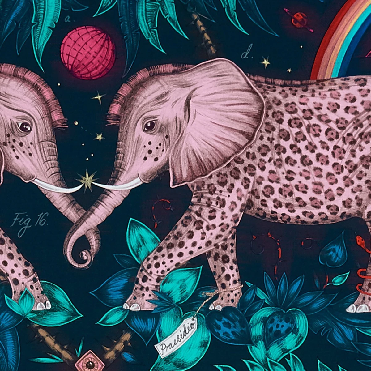 Elephant Print Fabric