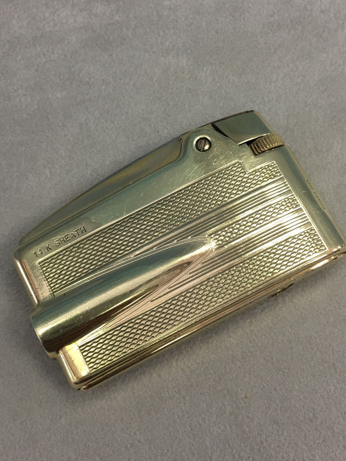 14K GOLD VINTAGE ENGLISH RONSON VARAFLAME LIGHTER 1960's No Mono.Very ...