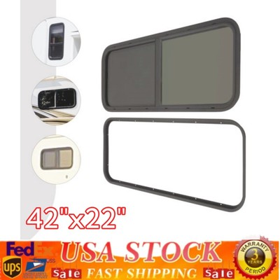 42" W X 22" H RV Window Teardrop Camper Horizontal Sliding Glass Exit ...