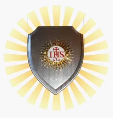 Deluxe Jesuit Wall Door Church Crest Seal Wood Silver Plaque Sticker ...