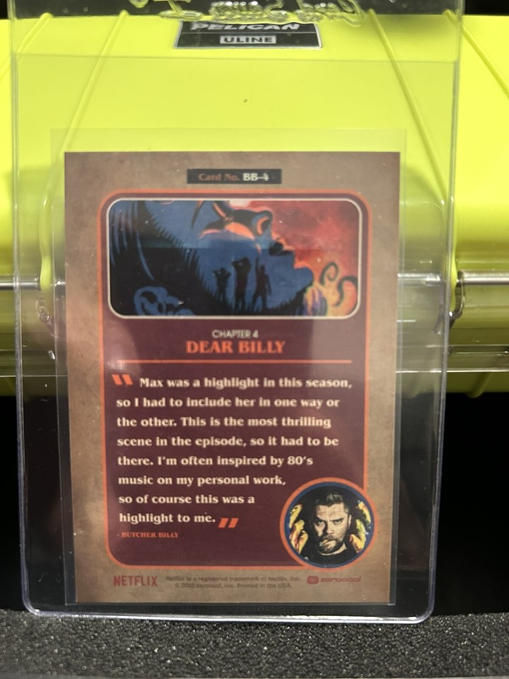 2022 Zerocool Stranger Things Dear Billy Episode Art Yellow /99 GOLD ...