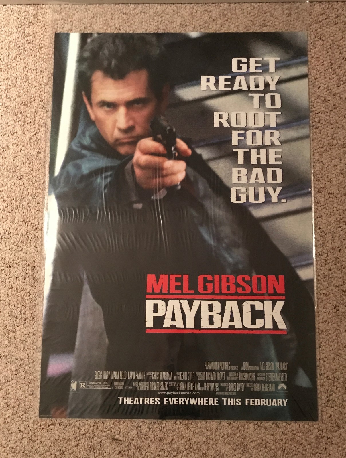 Payback Movie Poster Full Size 26 3/4" X 39 3/4" - 2 - Sided Rolled Mel ...