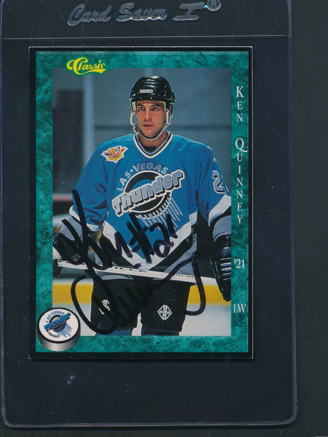 1994/95 Classic #21 Ken Quinney Thunder Signed Auto *D6665 | eBay