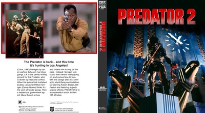 PREDATOR 2 1990 Custom Blu-ray Cover W/ Empty Case (No Discs) DANNY ...