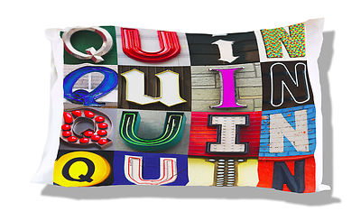 QUIN Personalized Pillowcase featuring photos of actual sign letters | eBay