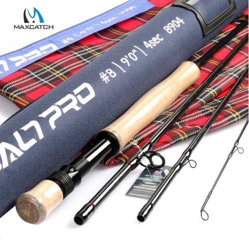 Maxcatch Saltpro Saltwater Fly Fishing Rod 9ft 7-12wt Graphite IM10 ...