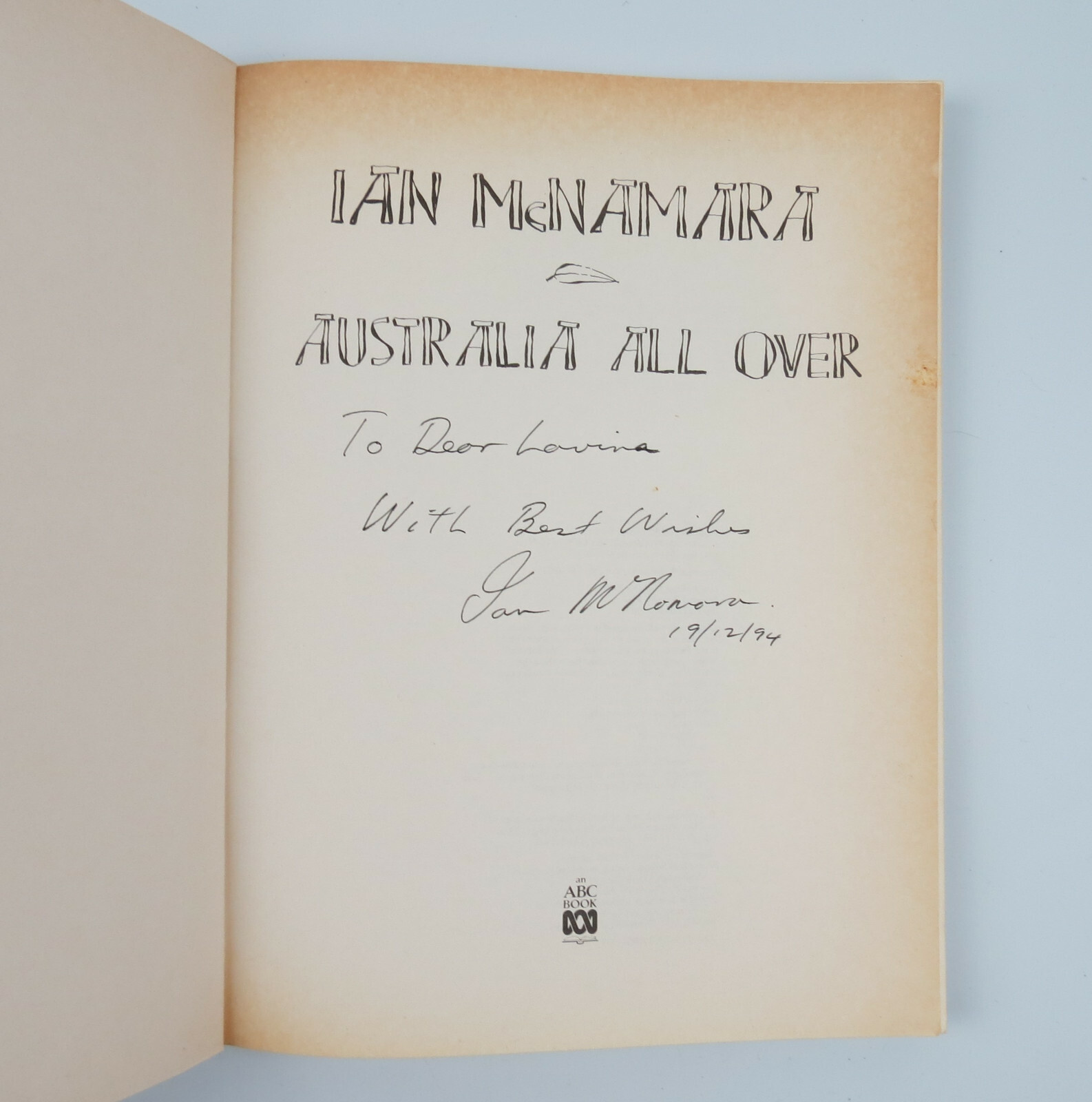 Australia All Over by Ian McNamara SIGNED + On The Road With Macca ABC ...