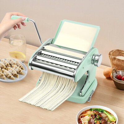Manual Pasta Maker Machine with Adjustable Thickness Noodle Roller and ...