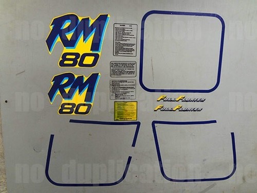 1989 suzuki RM80 RM 80 decals graphics 11pc kit 89 stickers stickers ...