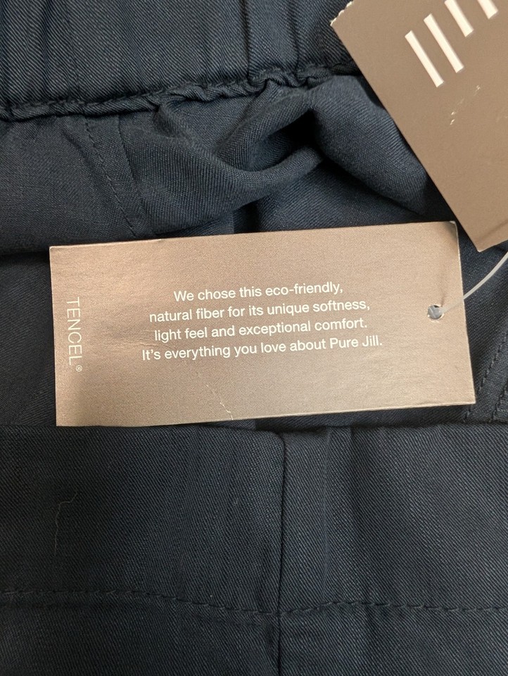 J. Jill Pure Jill Tencel Lyocell Pull On Pants Size L Deep Blue Casual ...